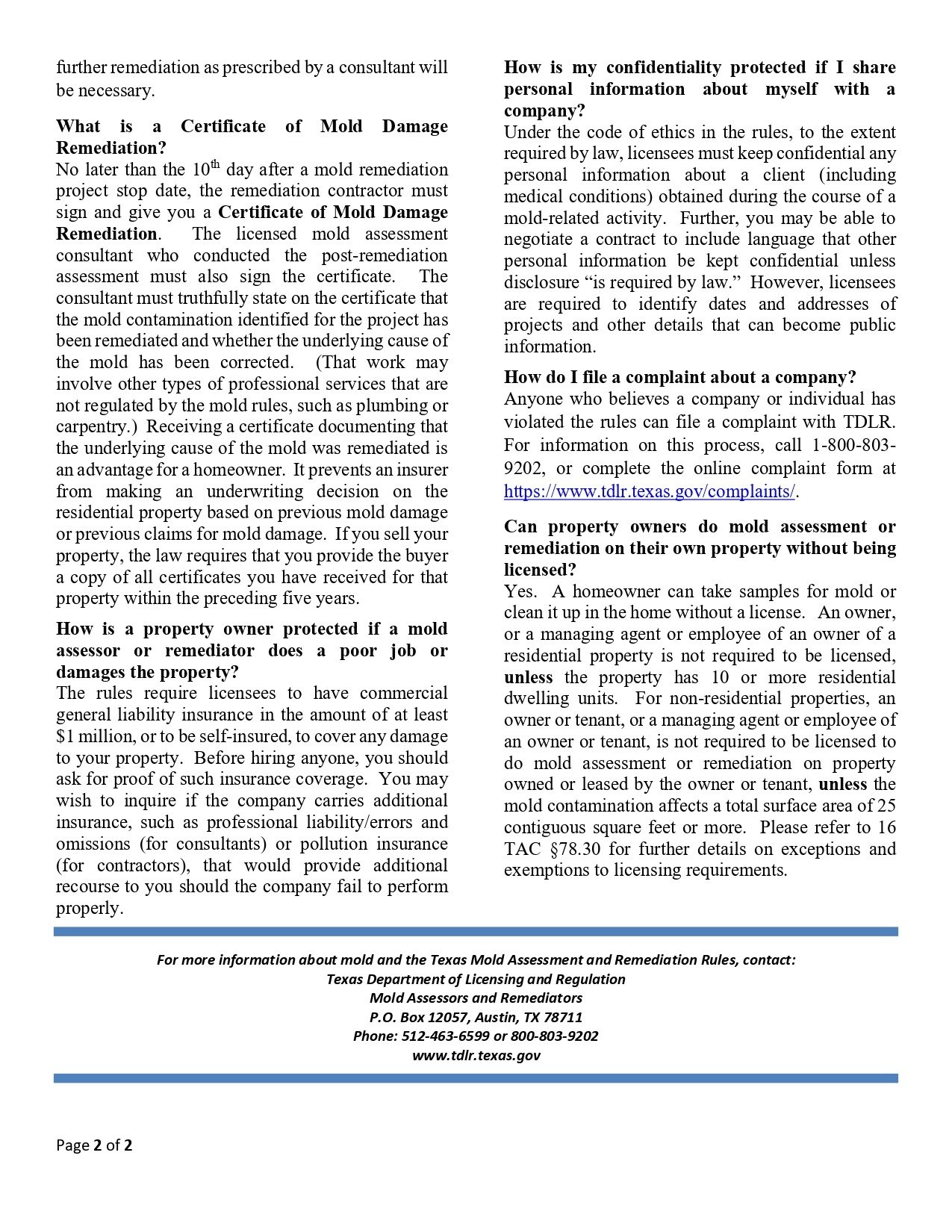 Texas Mold Remediation Rules | NTX Enviro